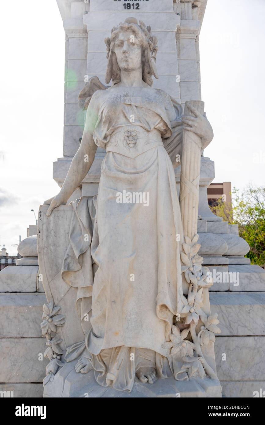 Lady Freedom or Liberty (symbol or concept) in the monument to Calixto ...