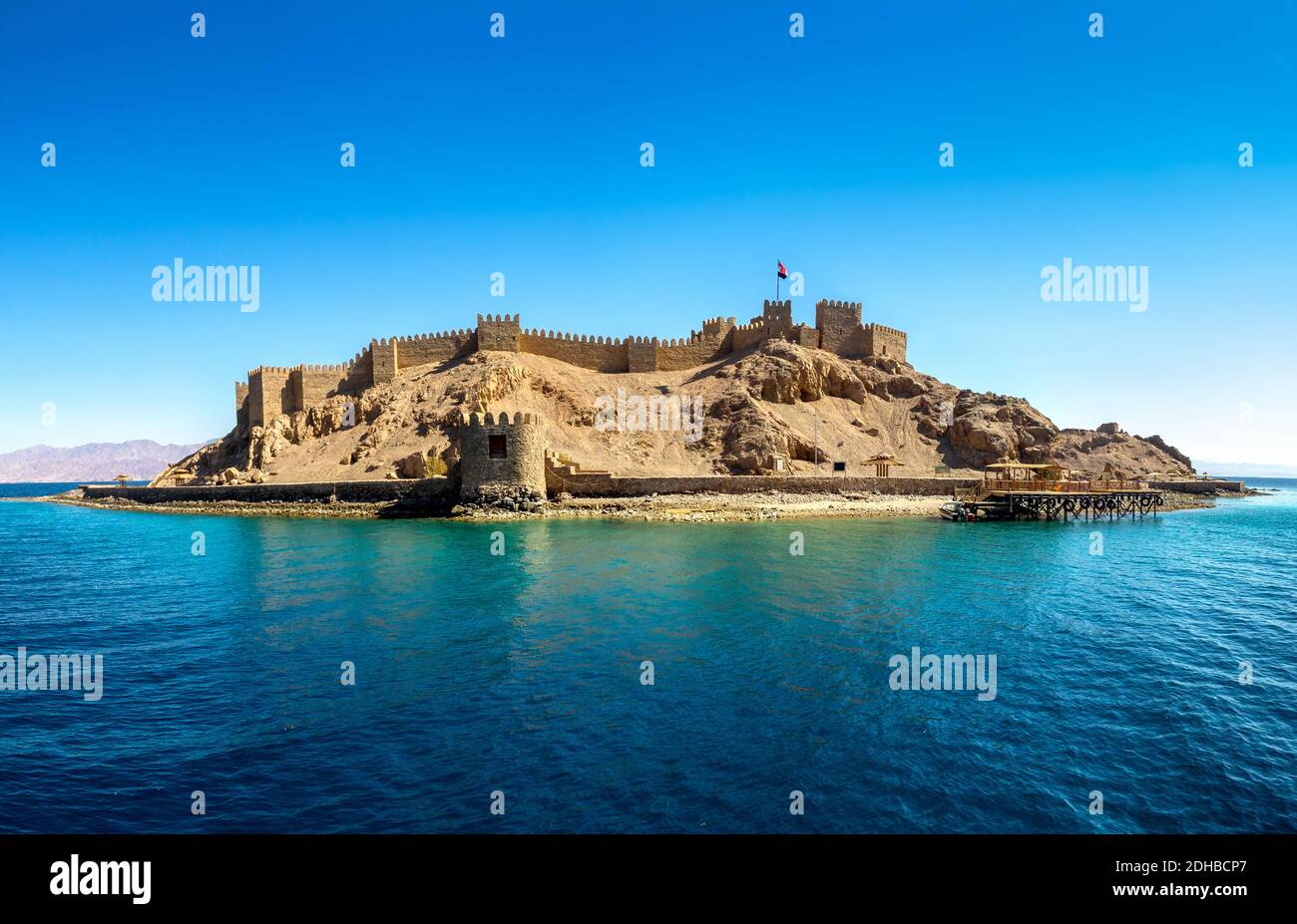 Panorama of medieval Castel of Saladin on the Pharaoh's Island in the ...