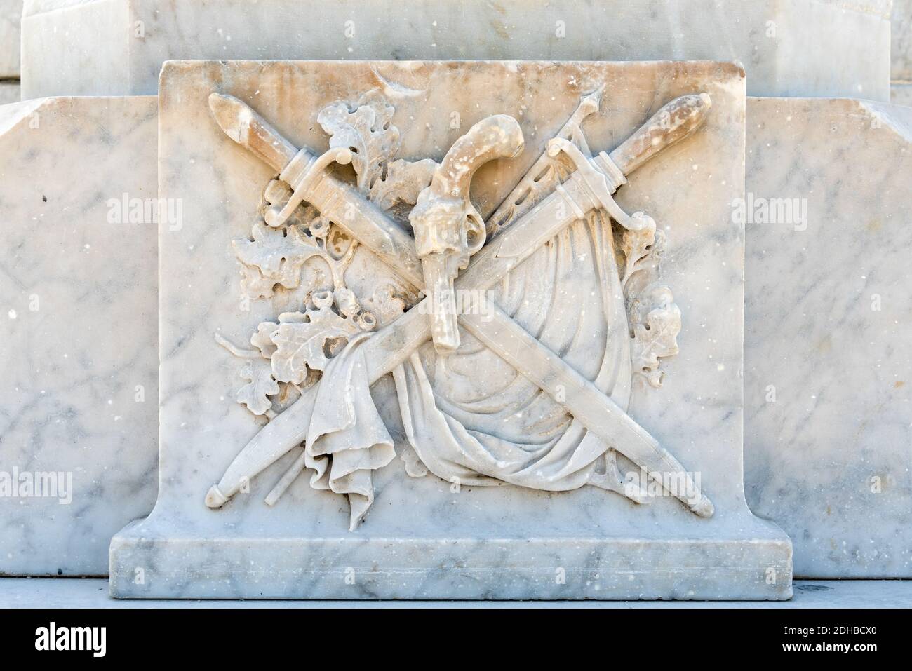 Sculpture statue of Calixto Garcia in the city square or parque ...