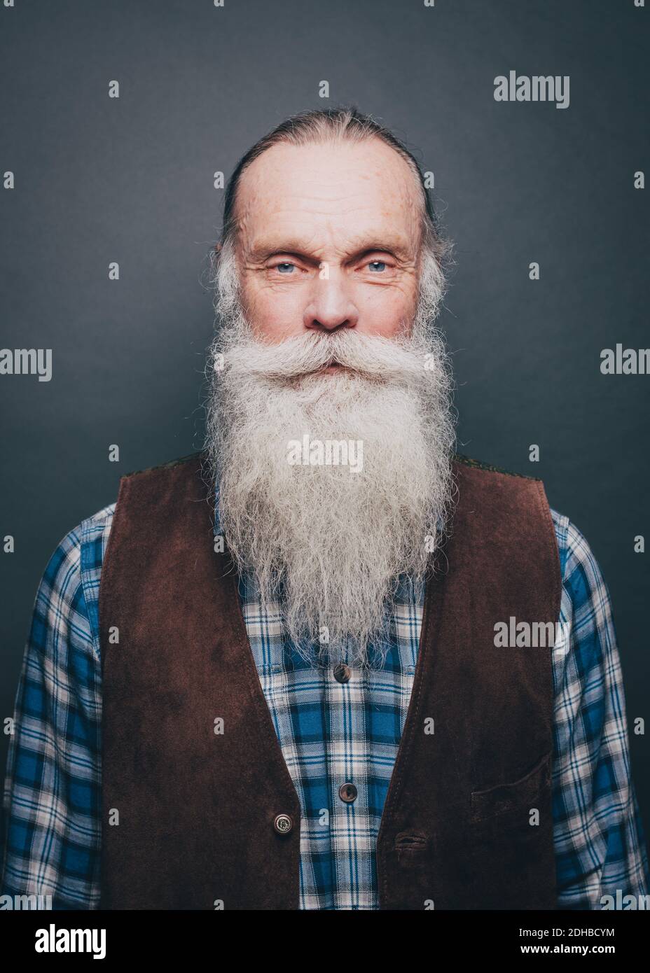 Senior man gray hair beard hi-res stock photography and images - Alamy