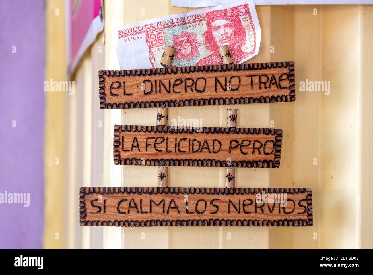 Cuban humor about money, Holguin, Cuba Stock Photo - Alamy