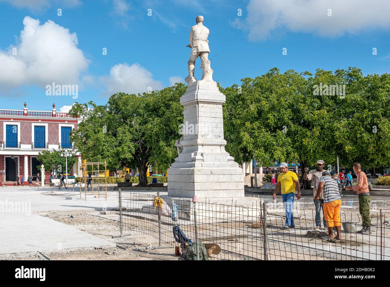 Sculpture statue of Calixto Garcia in the city square or parque ...