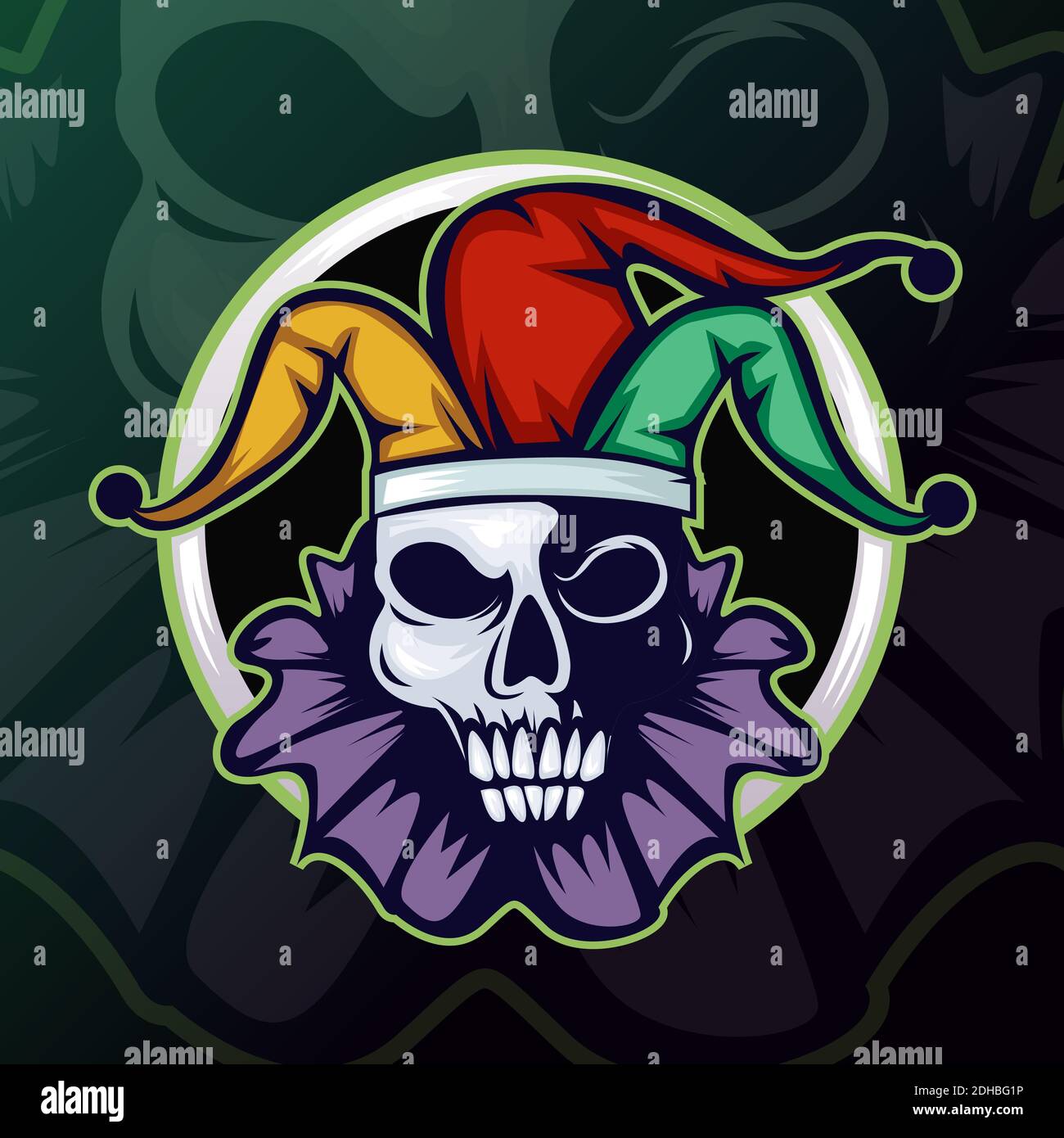 Joker Head or Clown Mascot esports Mascot Logo. Vector illustration ...