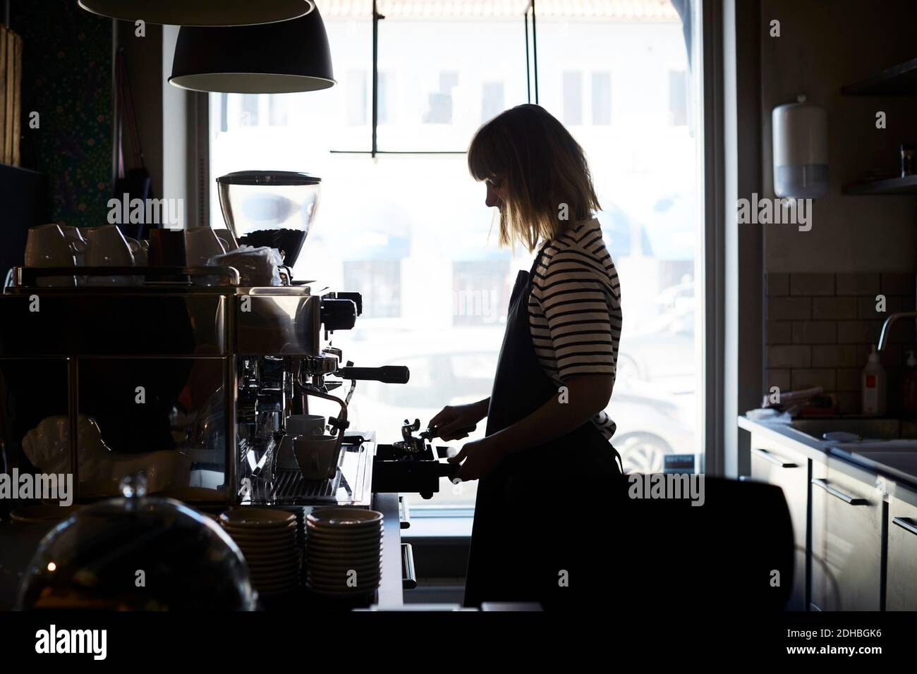 Preparing for new cafe hi-res stock photography and images - Alamy