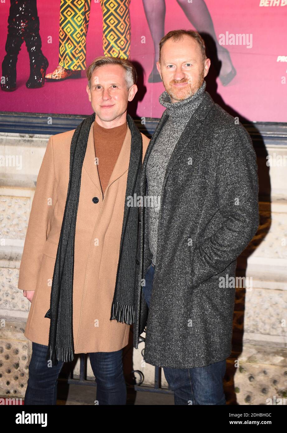 Ian Hallard (left) and Mark Gatiss arrive for the press night of Death ...