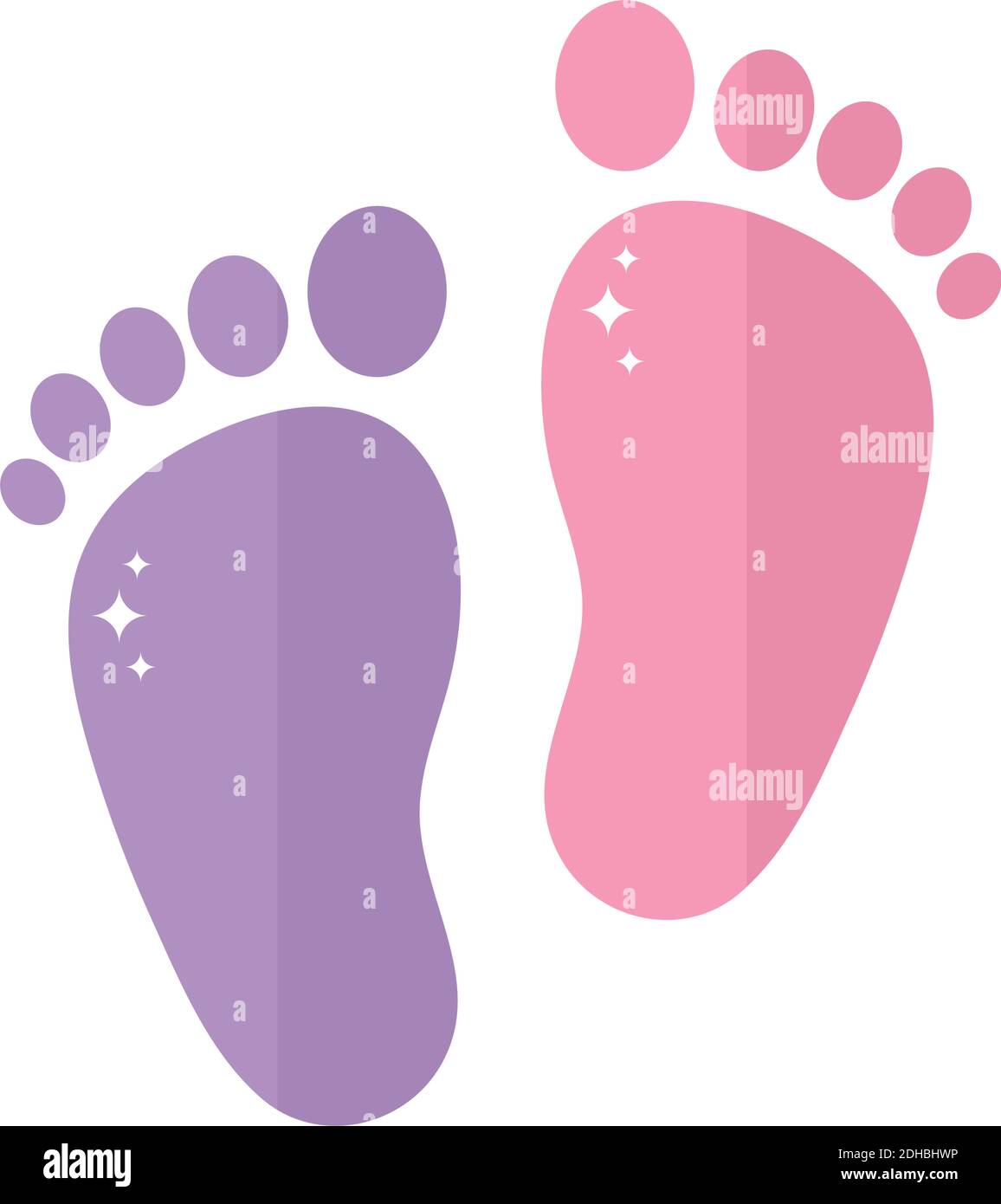 baby feet on a white background Stock Vector Image & Art - Alamy
