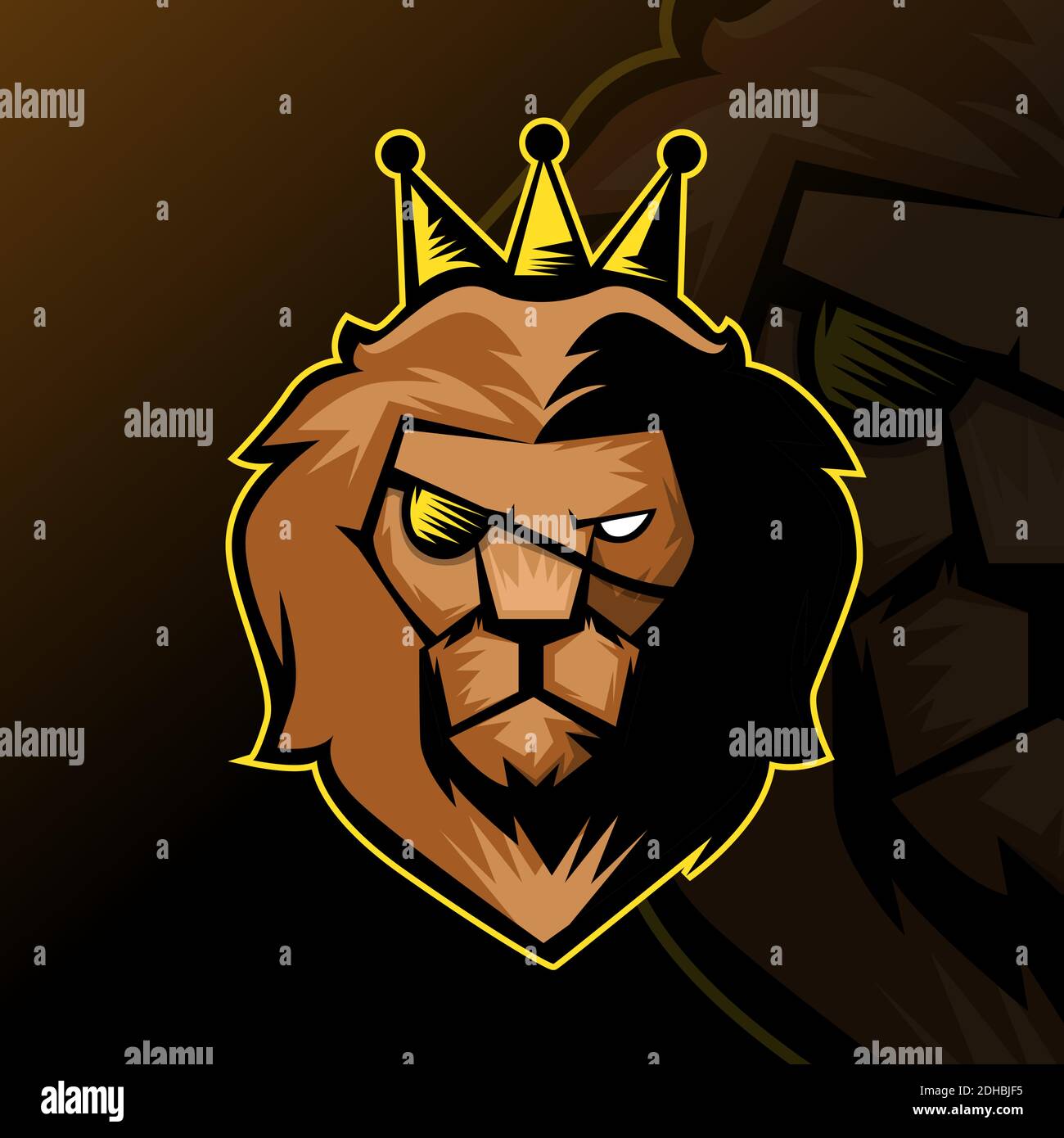 lion esports logo for your team game, squad game logo. Vector ...