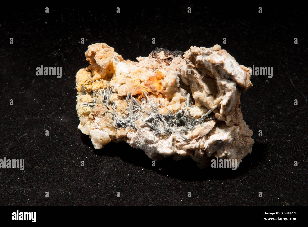a sample of stibnite metals and crystal from Romania Stock Photo - Alamy