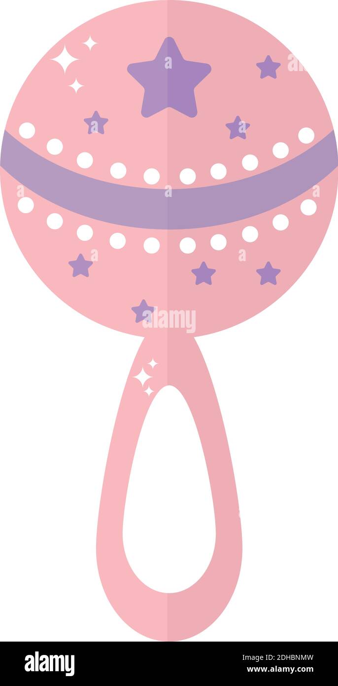 baby rattle on a white background Stock Vector Image & Art - Alamy
