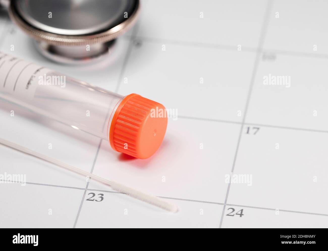 SARS COV-2 (covid-19) antigen detection test, swab and transport vial ...