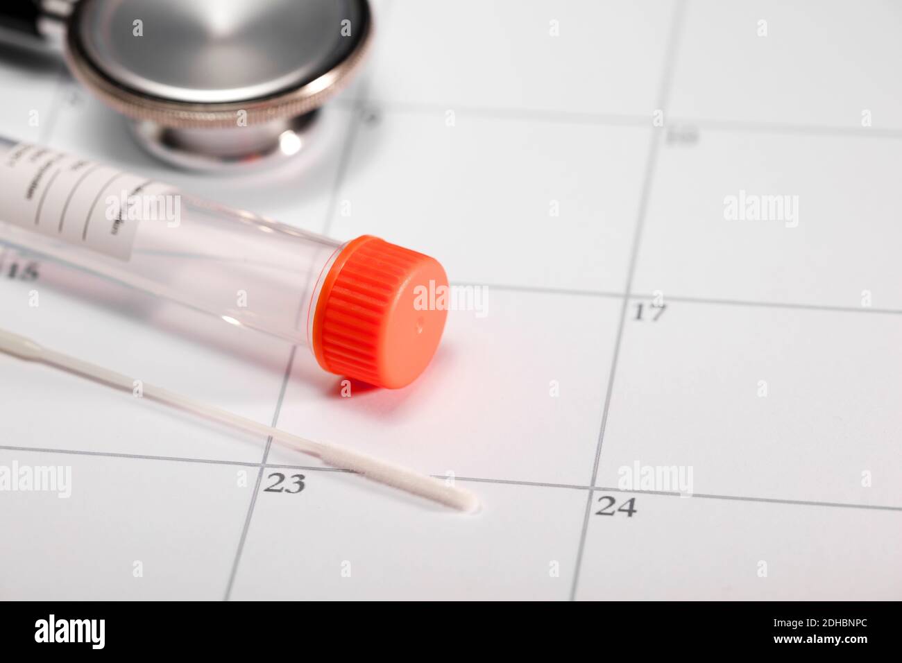 SARS COV-2 (covid-19) antigen detection test, swab and transport vial ...