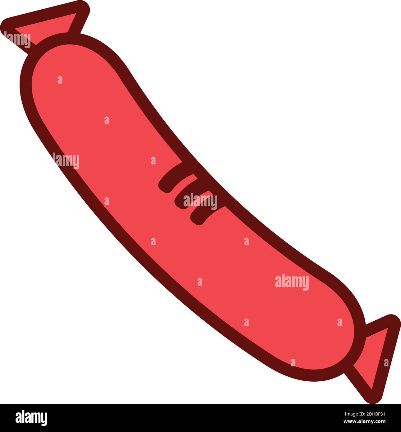 sausage of a red color over a white background Stock Vector Image & Art ...