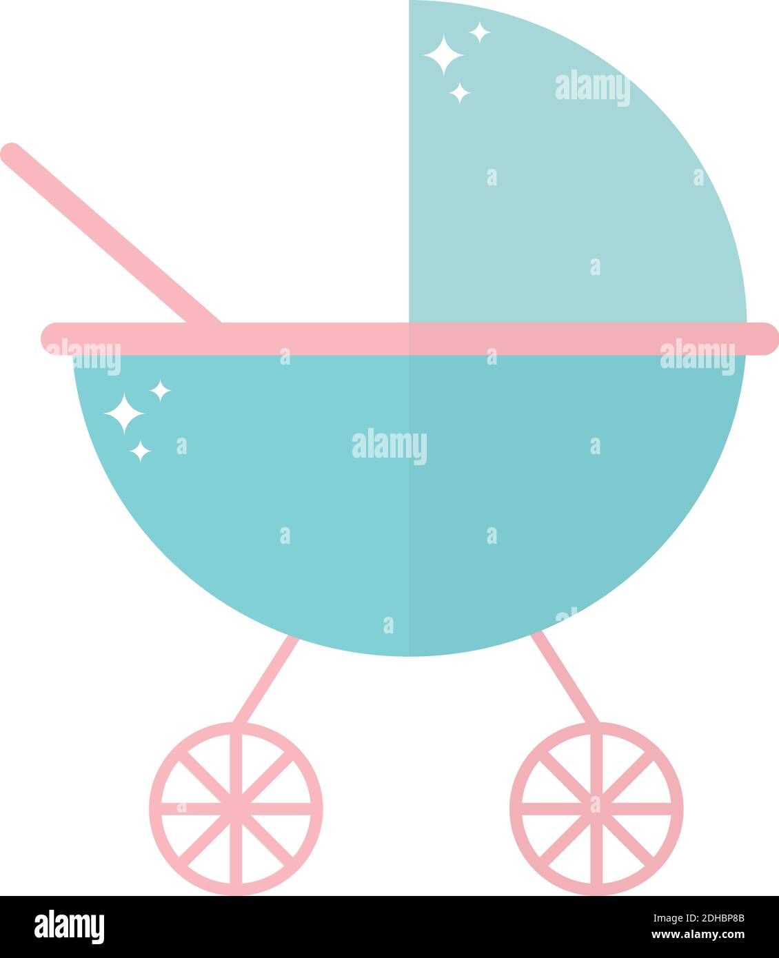baby pram with a blue color Stock Vector Image & Art - Alamy