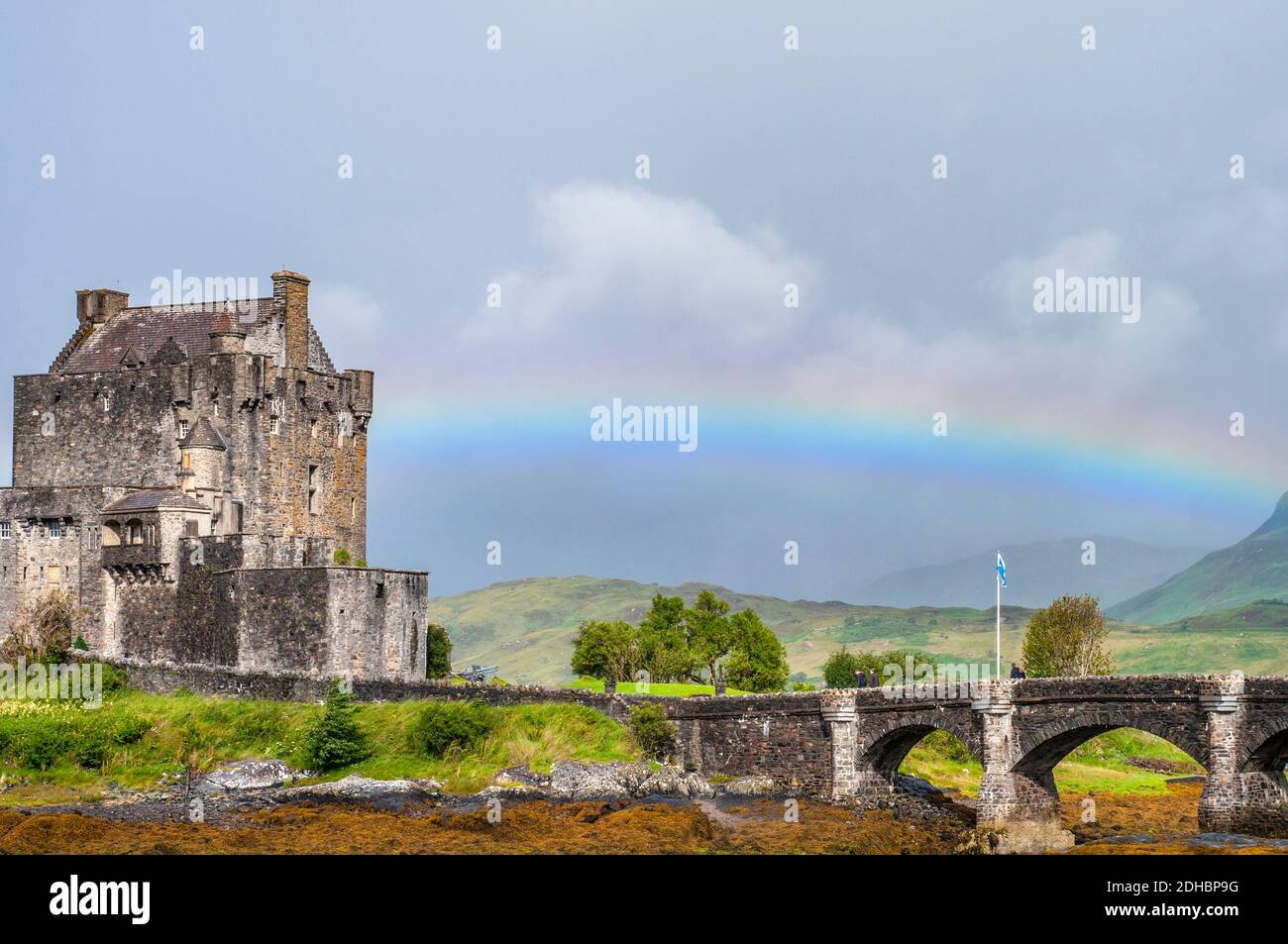 Rainbow over Eilean Donan Castle in Scotland, UK Stock Photo - Alamy