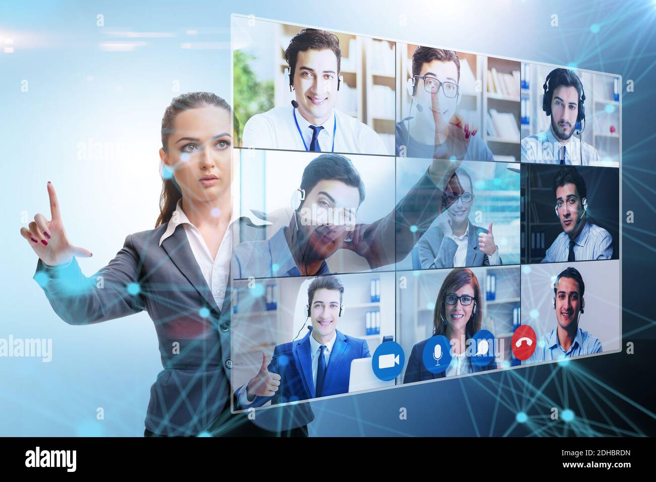 Video conferencing telepresence hi-res stock photography and images - Alamy