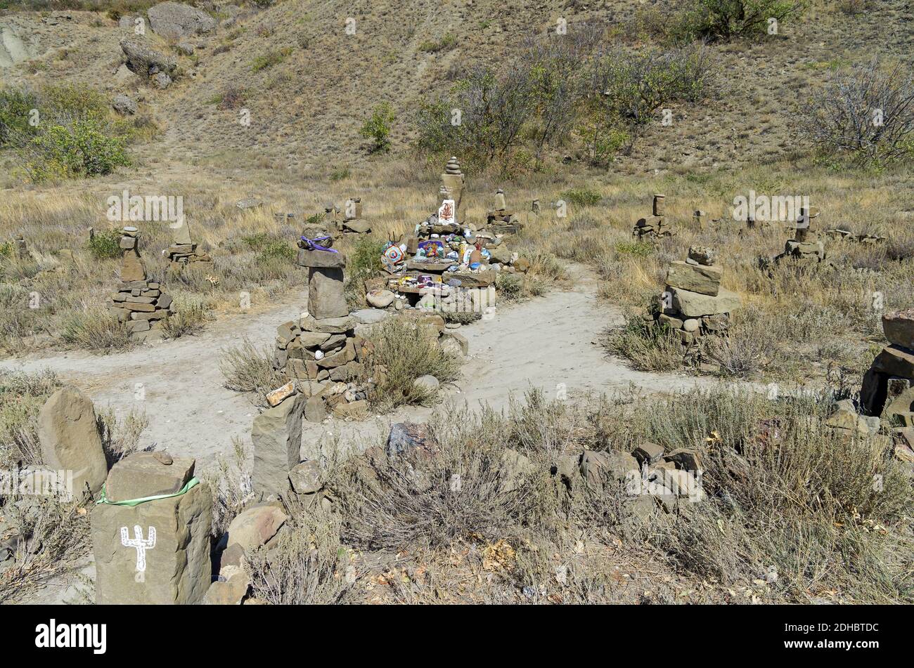 Makeshift Altar to Shiva in Crimean mountains Stock Photo - Alamy