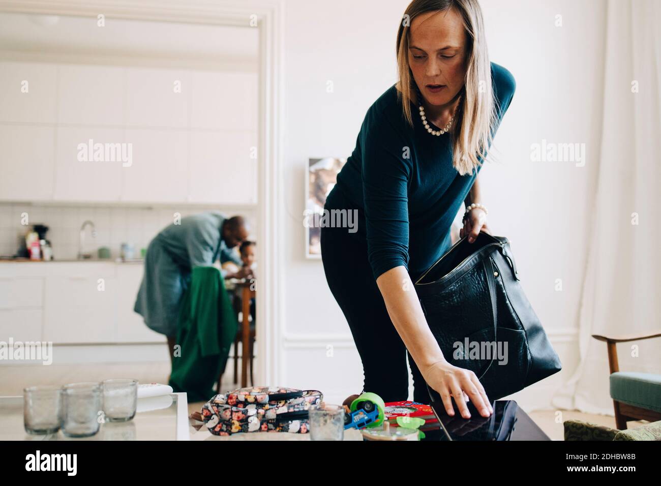 One caucasian woman putting hi-res stock photography and images - Alamy