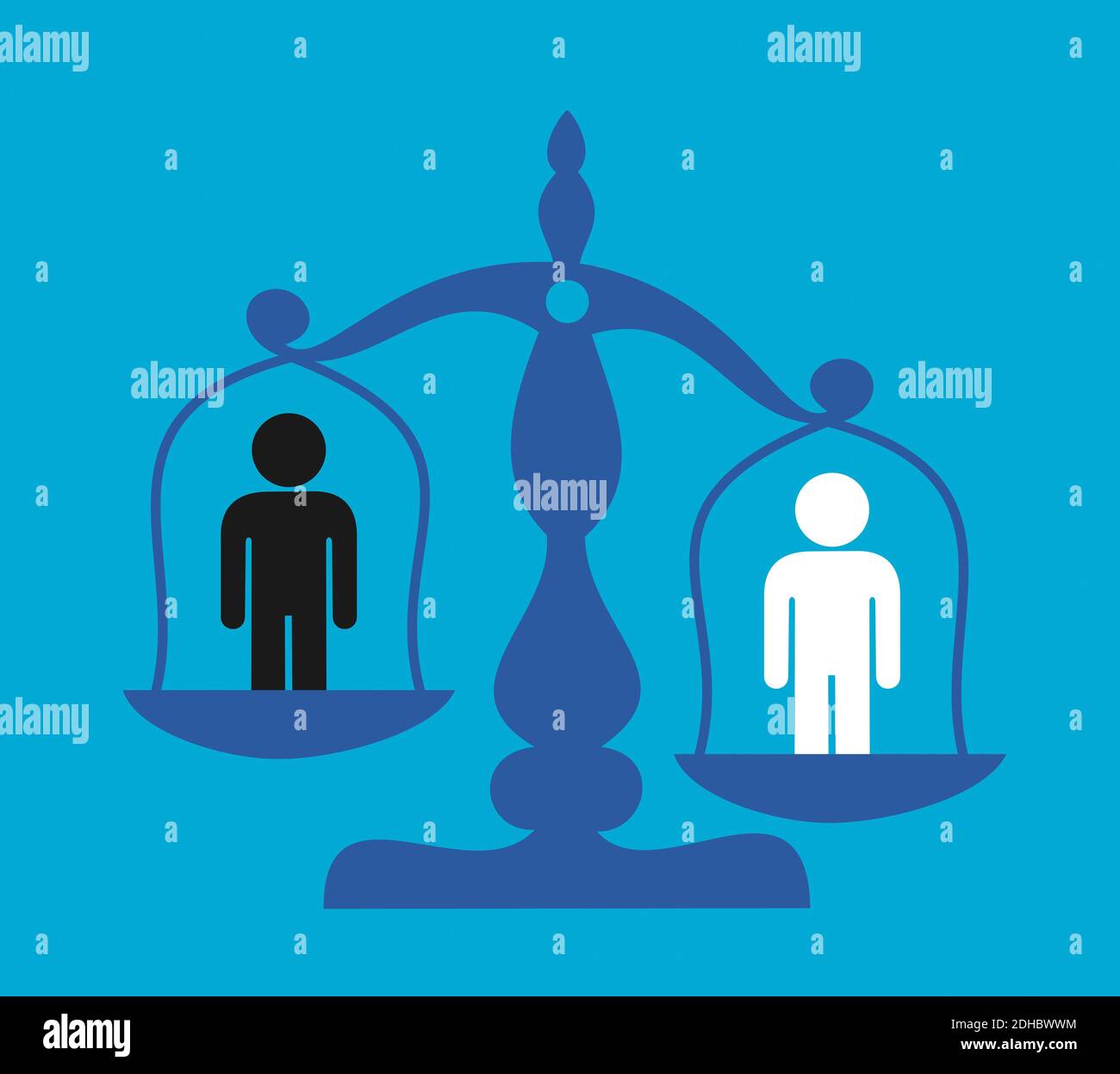 Racial discrimination and inequality based on racial skin color ...