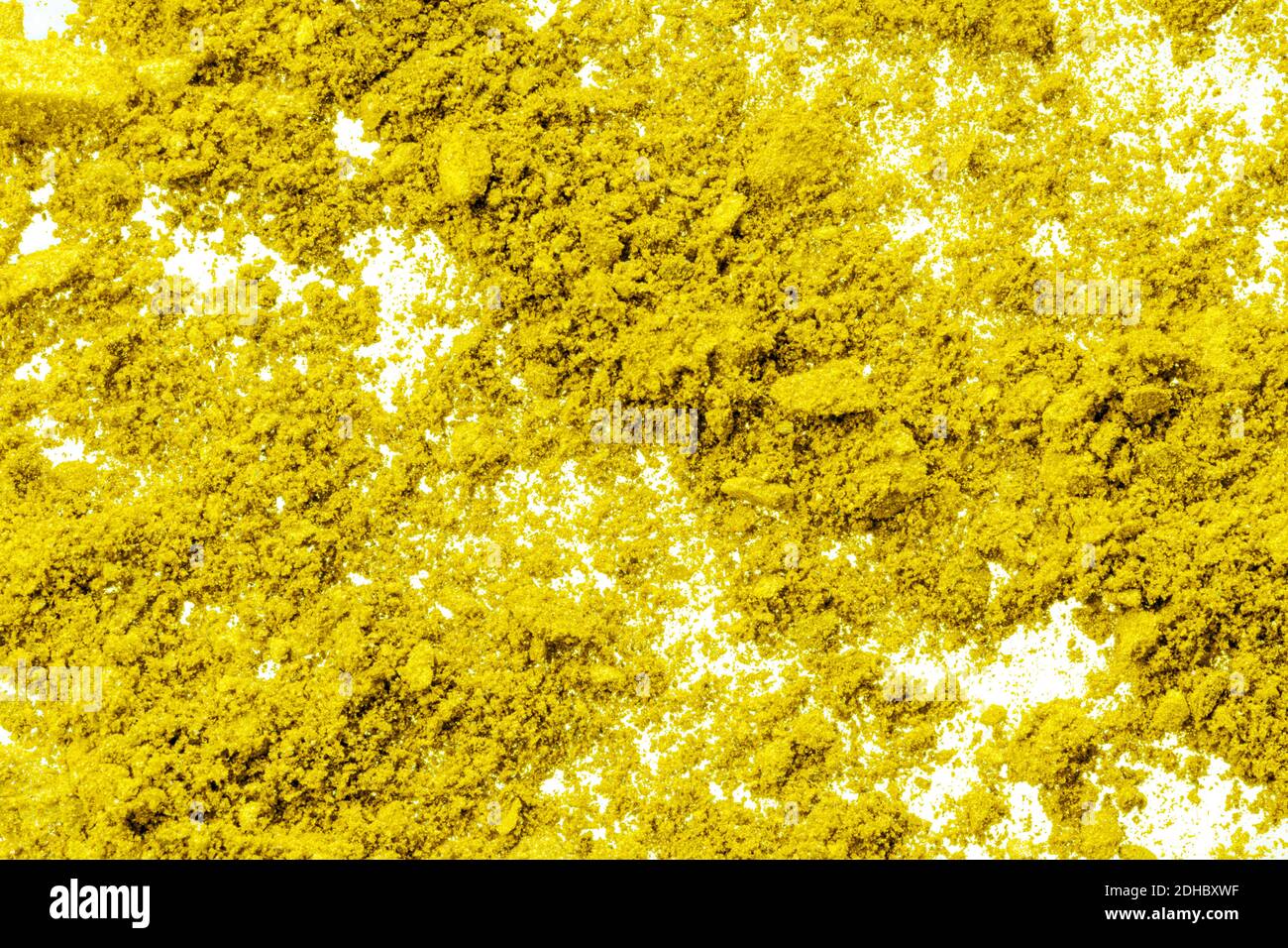 Make up background of Illuminating Yellow smashed eyeshadows Stock ...