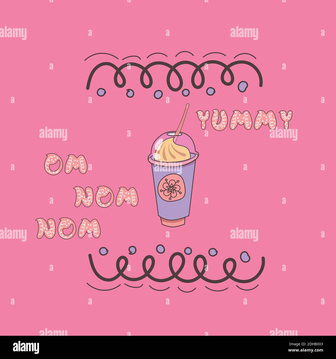 Cartoon Milkshake on a Pink Background Stock Vector Image & Art - Alamy