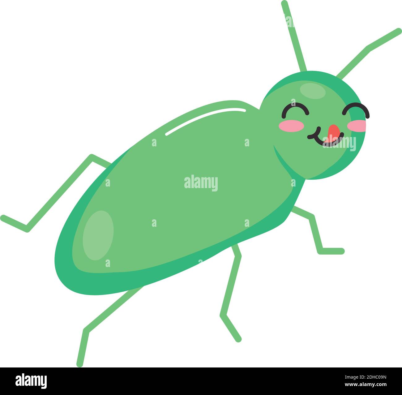 cute aphid insect icon over white background, colorful design, vector ...