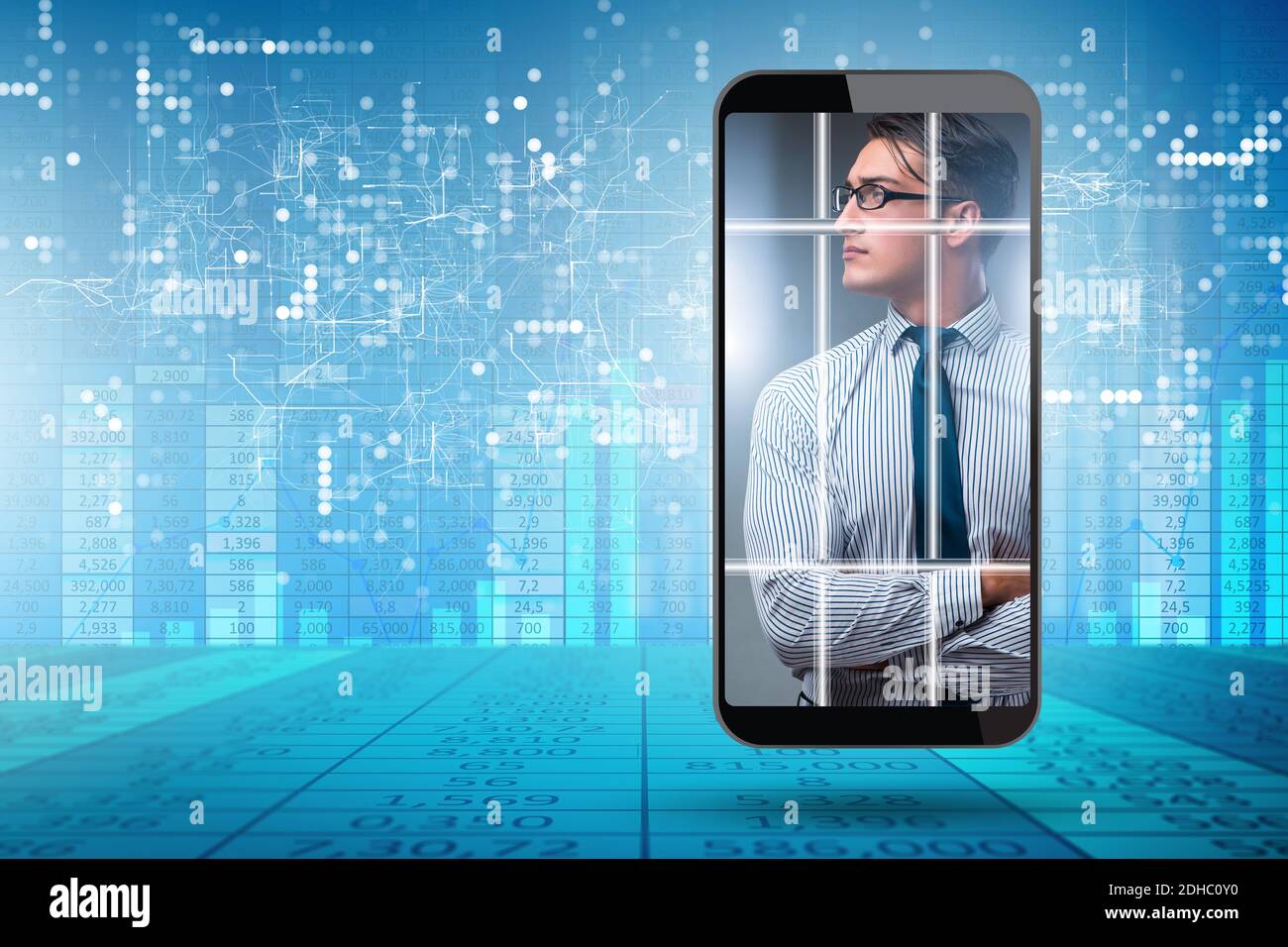 Online and internet dependency concept Stock Photo - Alamy