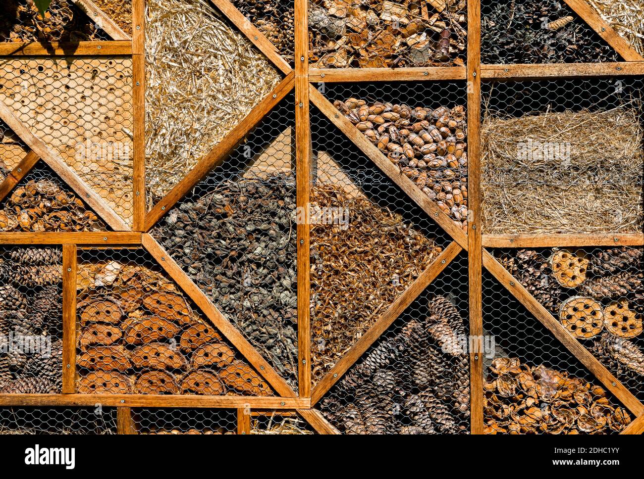 Insect Hotel With Compartments As Shelter For Animals To Improve ...
