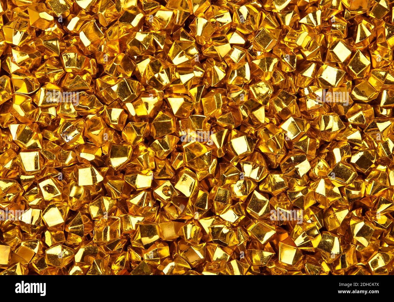 Abstract background texture of colorful bright golden nuggets Stock ...