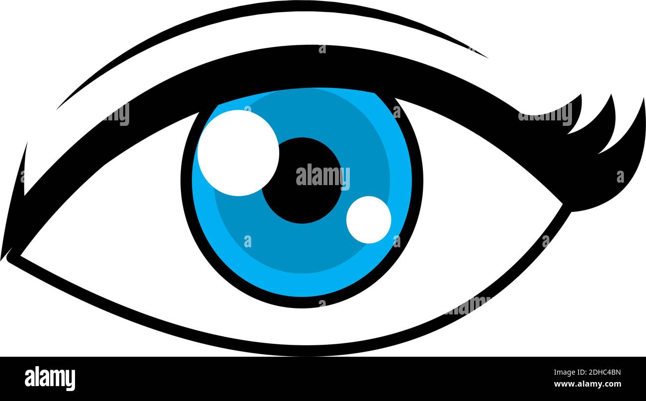 blue female eye design, View look vision optical and human theme Vector ...