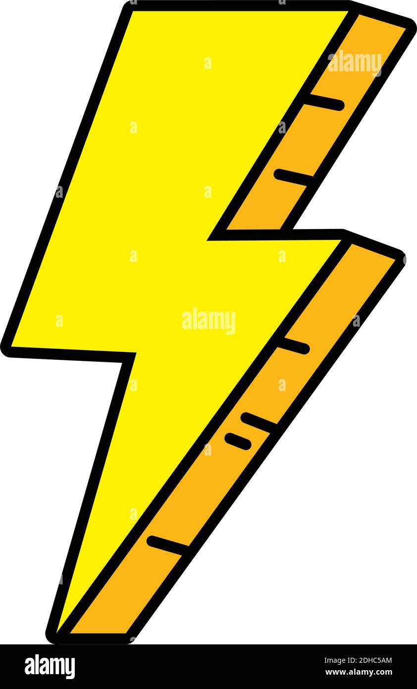 thunder shape icon vector design Stock Vector Image & Art - Alamy
