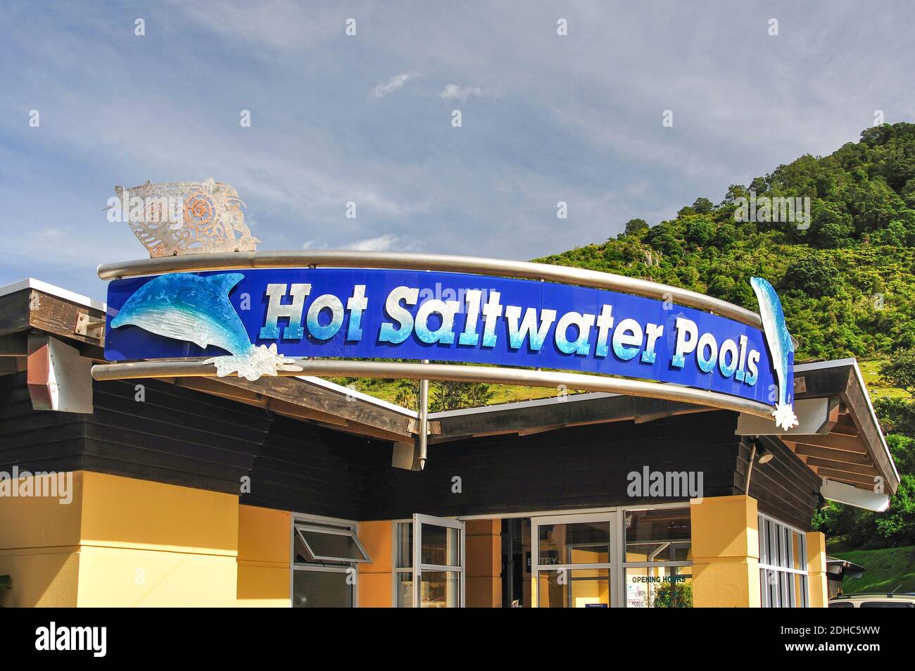 Entrance to Mount Maunganui Hot Salt Water Pools, Mount Maunganui ...