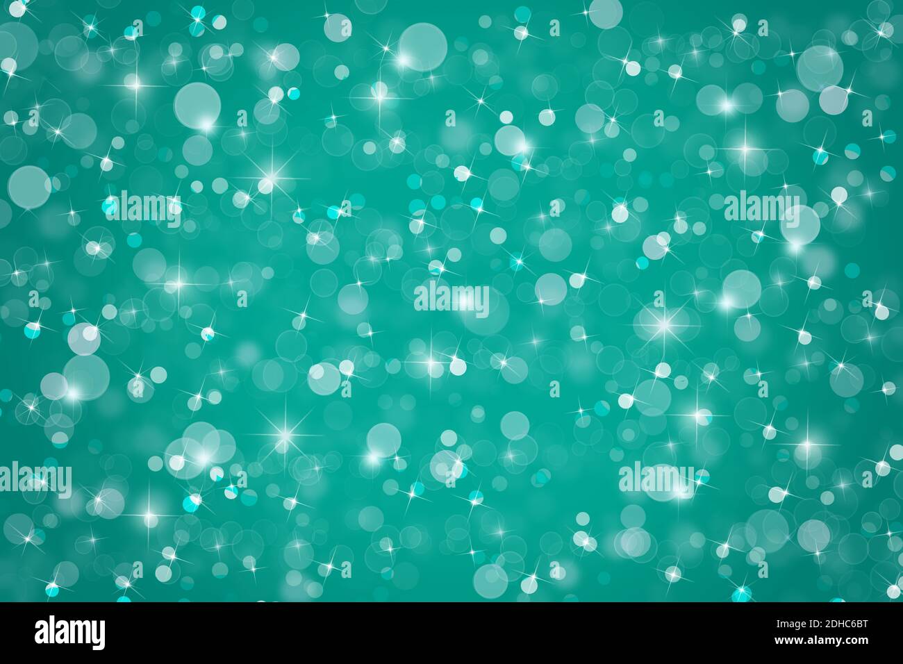 Abstract light teal blue Christmas holiday winter background of falling ...
