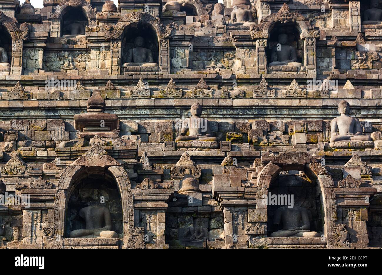 Bas-relief in Borobudur Buddist Temple - island Java Indonesia Stock ...