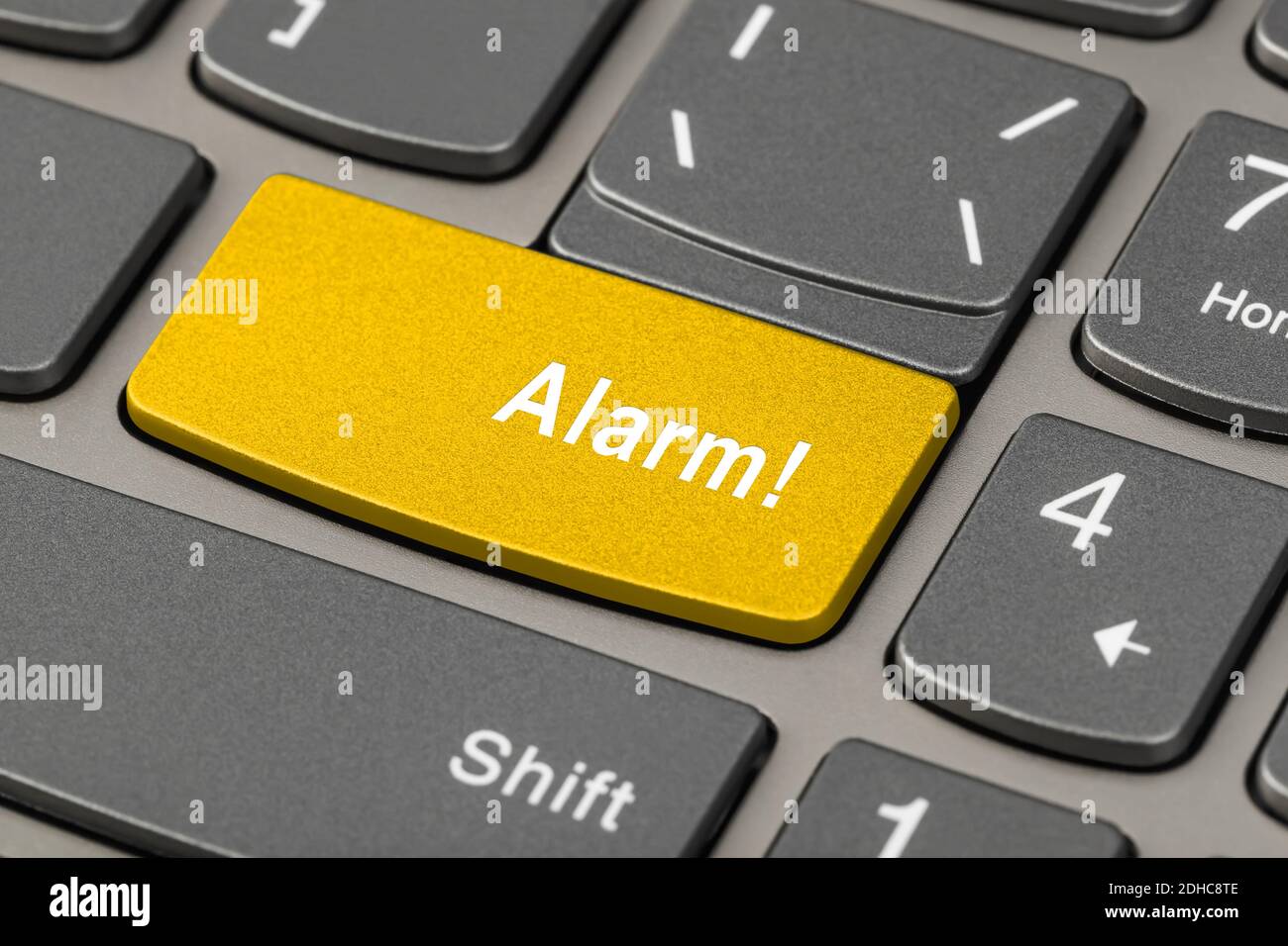 Computer notebook keyboard with Alarm key Stock Photo - Alamy