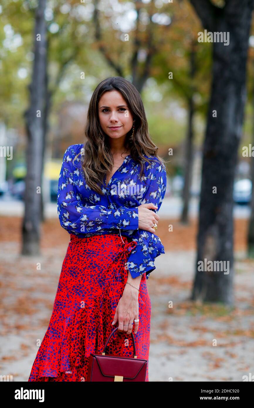 Street style, Florrie Thomas arriving at Emanuel Ungaro Spring-Summer ...
