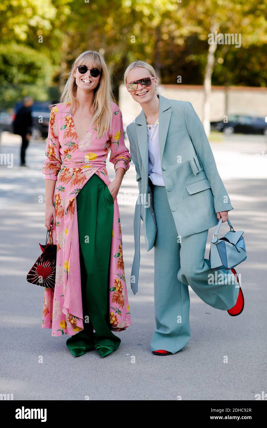 Street style, Jeanette Friis Madsen and Thora Valdimars arriving at ...