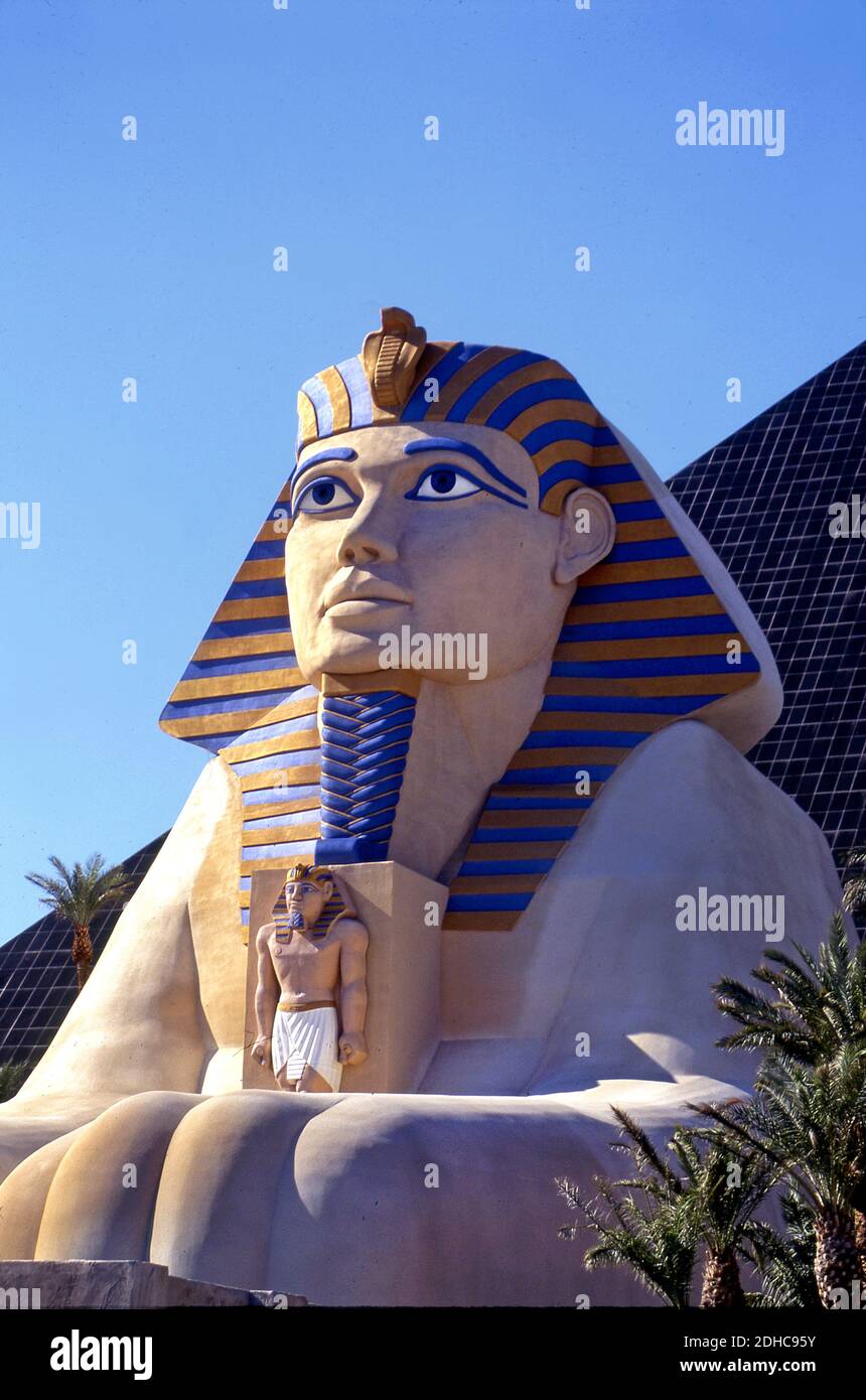 Replica of Sphinx outside Luxor Hotel in Las Vegas, NV Stock Photo - Alamy