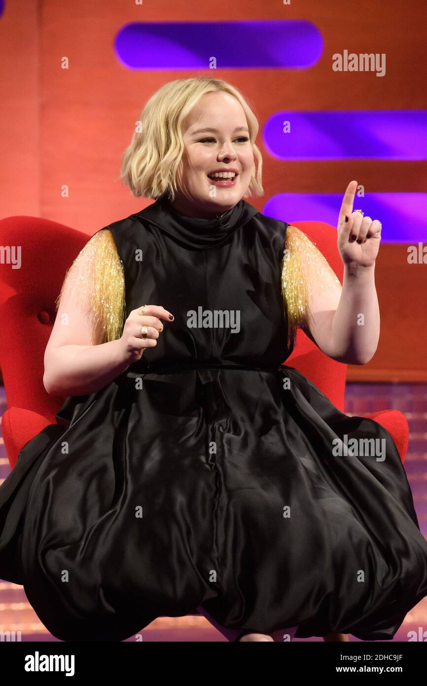 EDITORIAL USE ONLY Nicola Coughlan during the filming for the Graham Norton Show at BBC ...