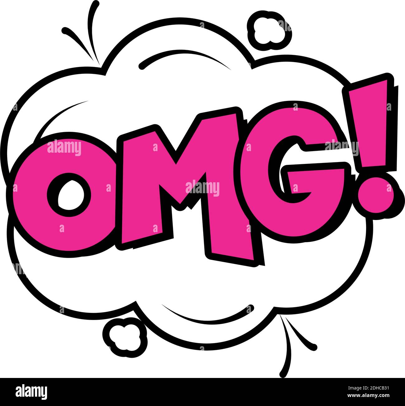 pop art omg explosion bubble design of retro expression comic theme ...