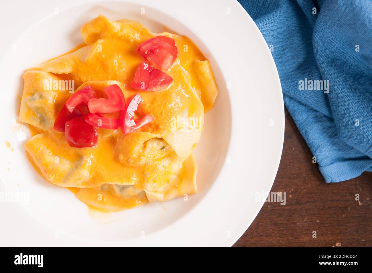delicious stuffed mezzaluna pasta made from scratch with heirloom ...