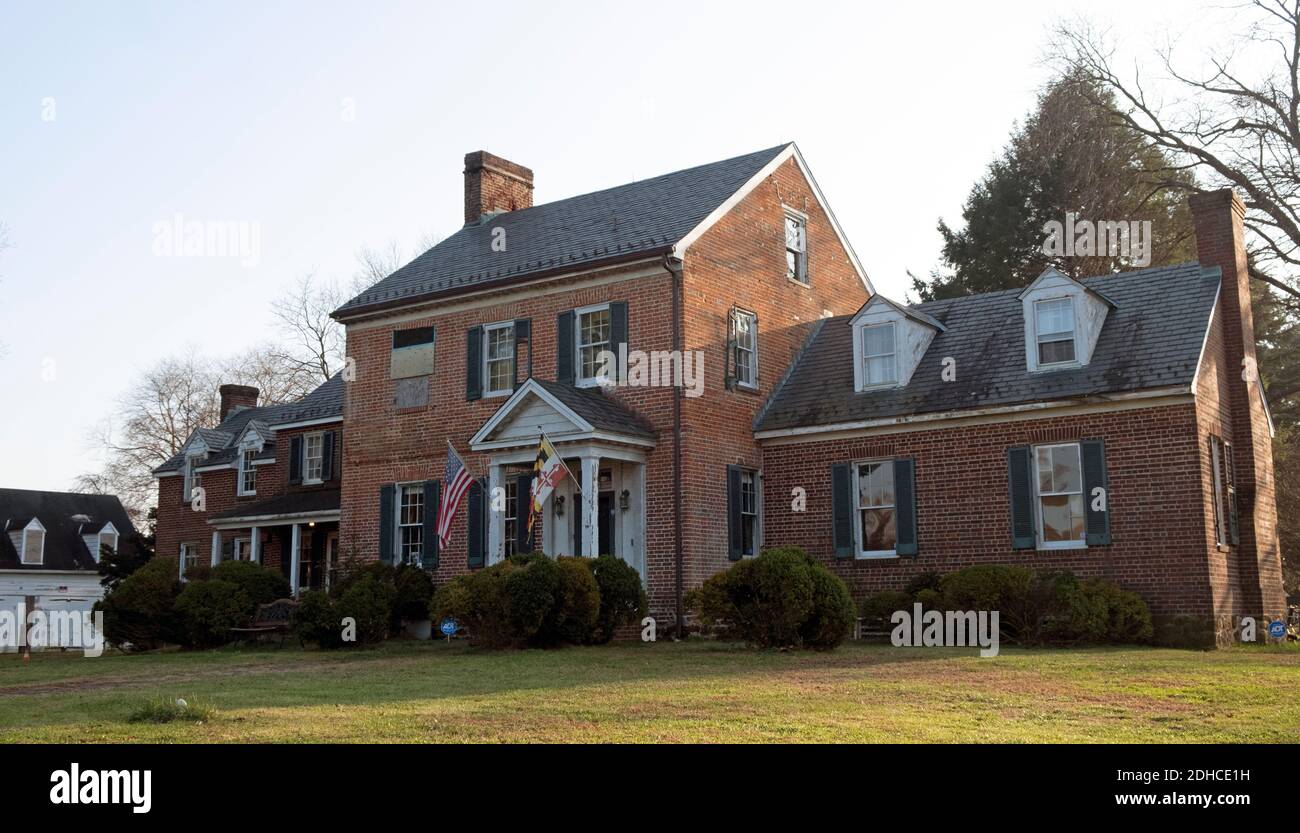 Whites Hall, the birthplace of Johns Hopkins in Maryland Stock Photo ...