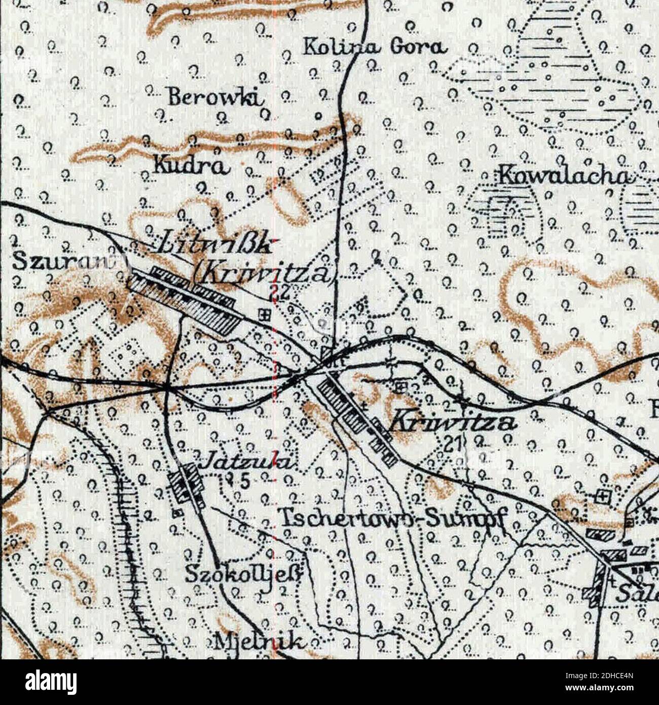 Kryvytsia, 1917, map Stock Photo - Alamy