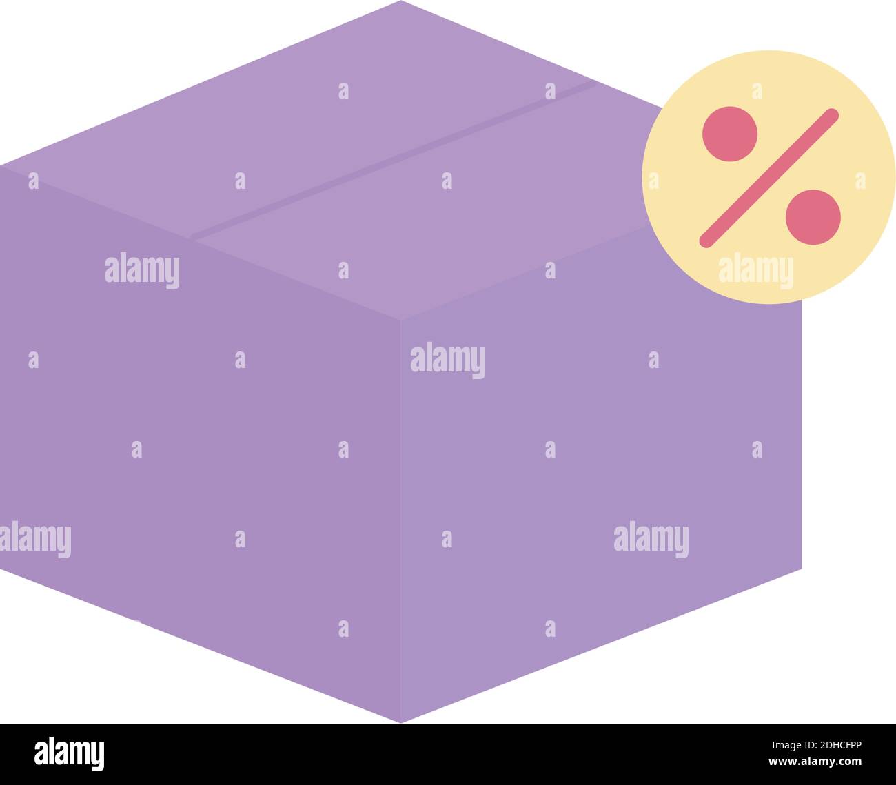 purple box with percentage symbol in the top Stock Vector Image & Art ...