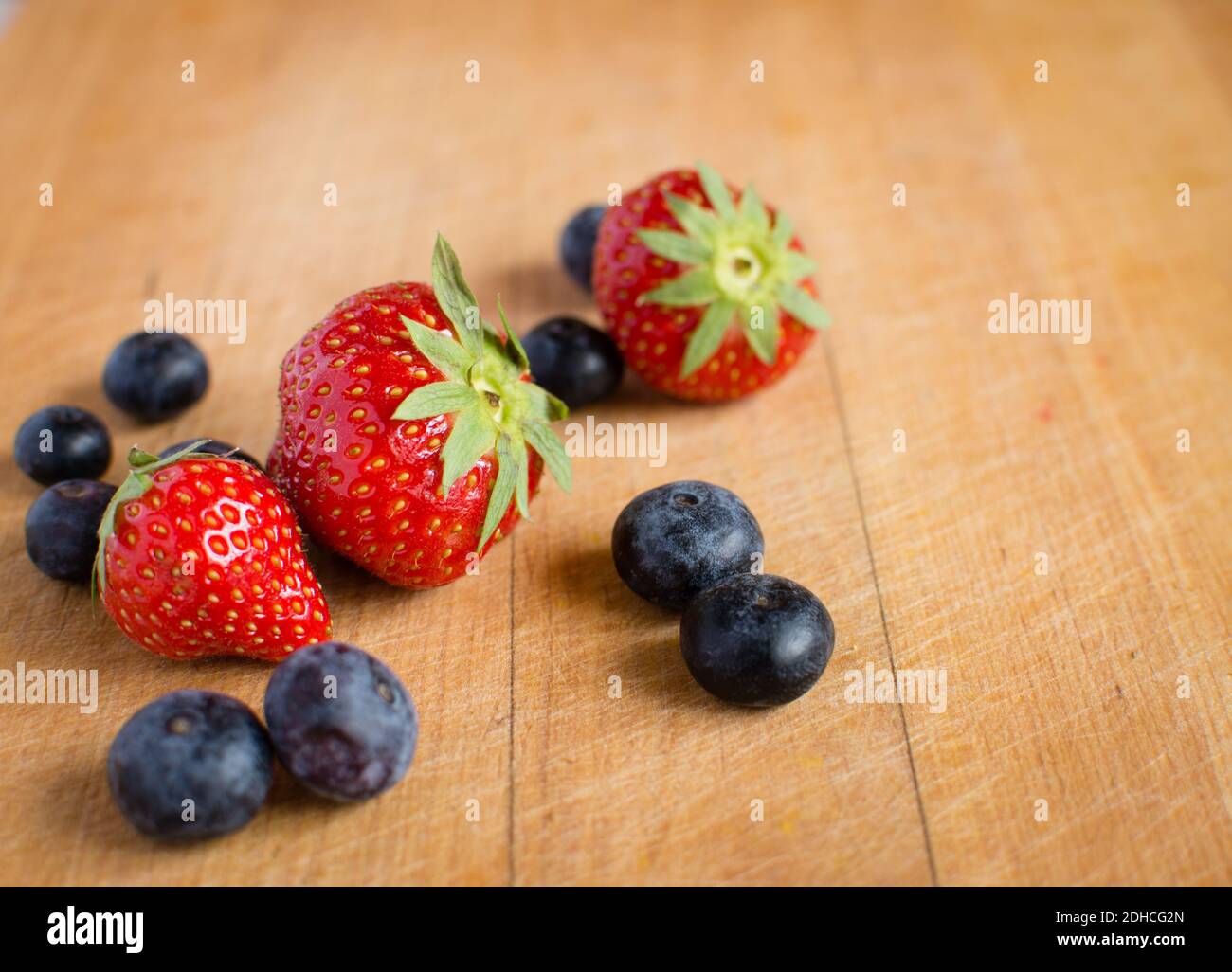 Blueberries and strawberry Stock Photo - Alamy