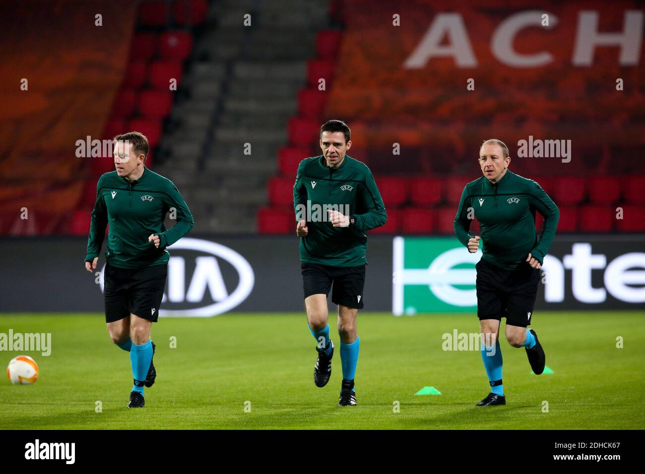 EINDHOVEN, NETHERLANDS - DECEMBER 10: assistant referee Graeme Stewart ...