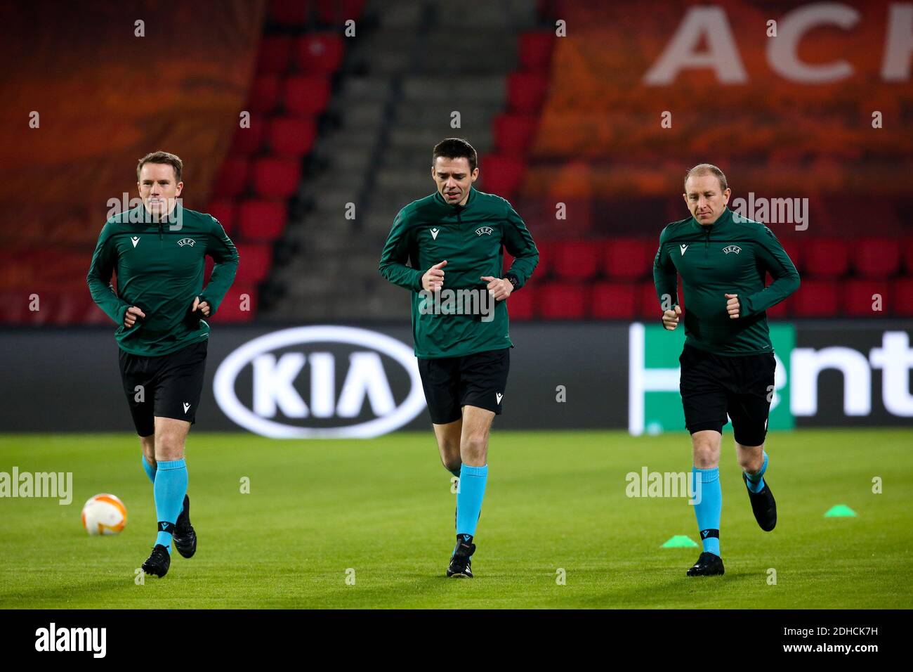 EINDHOVEN, NETHERLANDS - DECEMBER 10: assistant referee Graeme Stewart ...