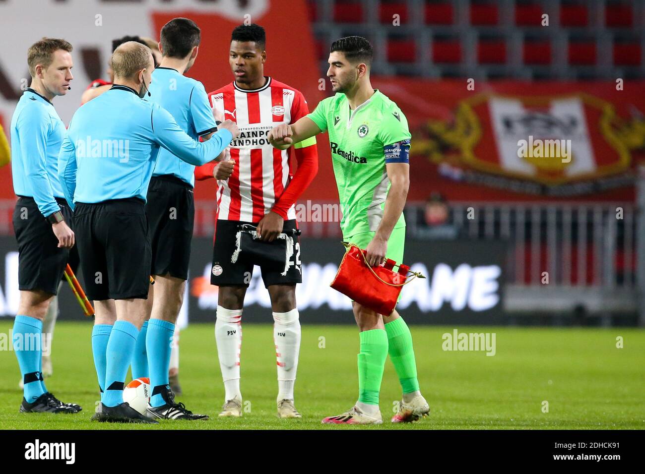 EINDHOVEN, NETHERLANDS - DECEMBER 10: assistant referee Graeme Stewart ...