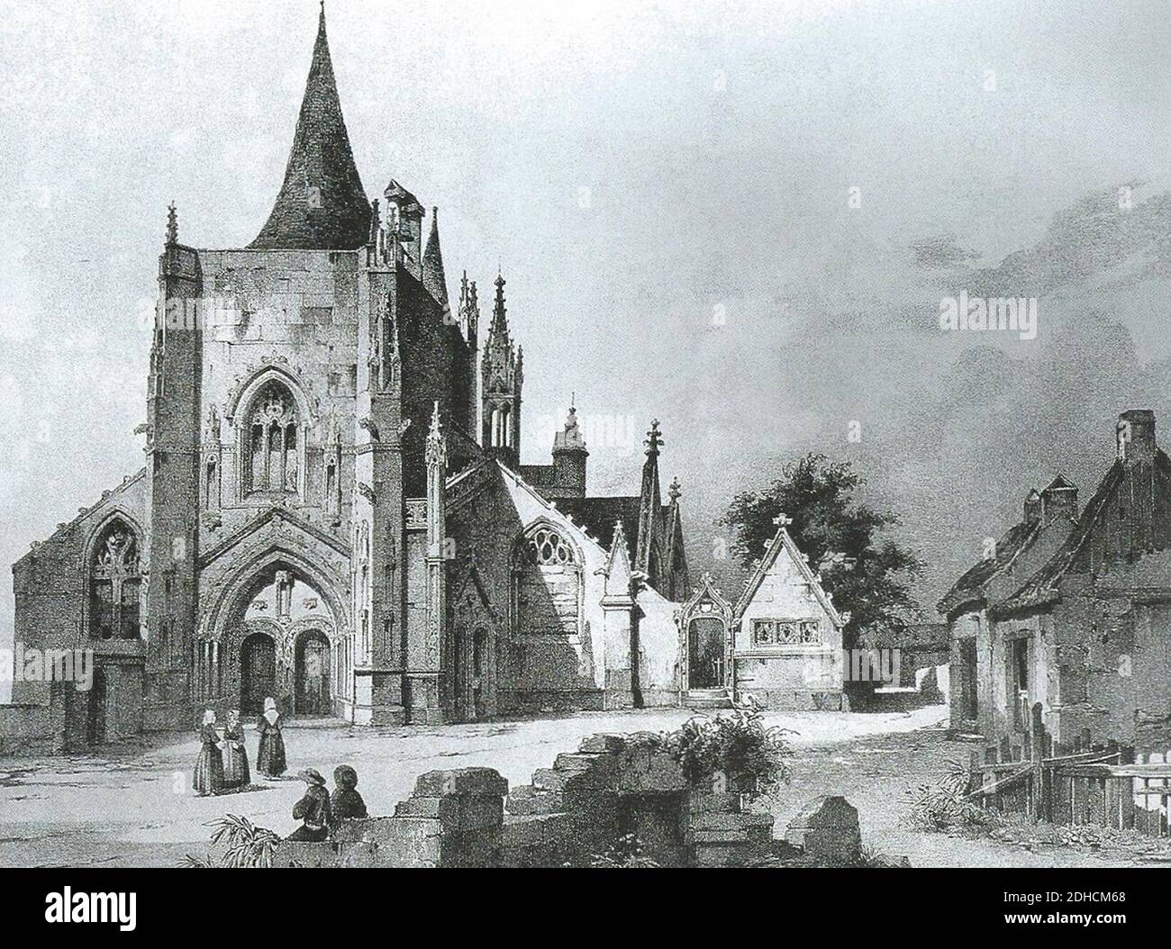 L'église Saint-Nonna de Penmarc'h Taylor et Nodier Légende Stock Photo ...