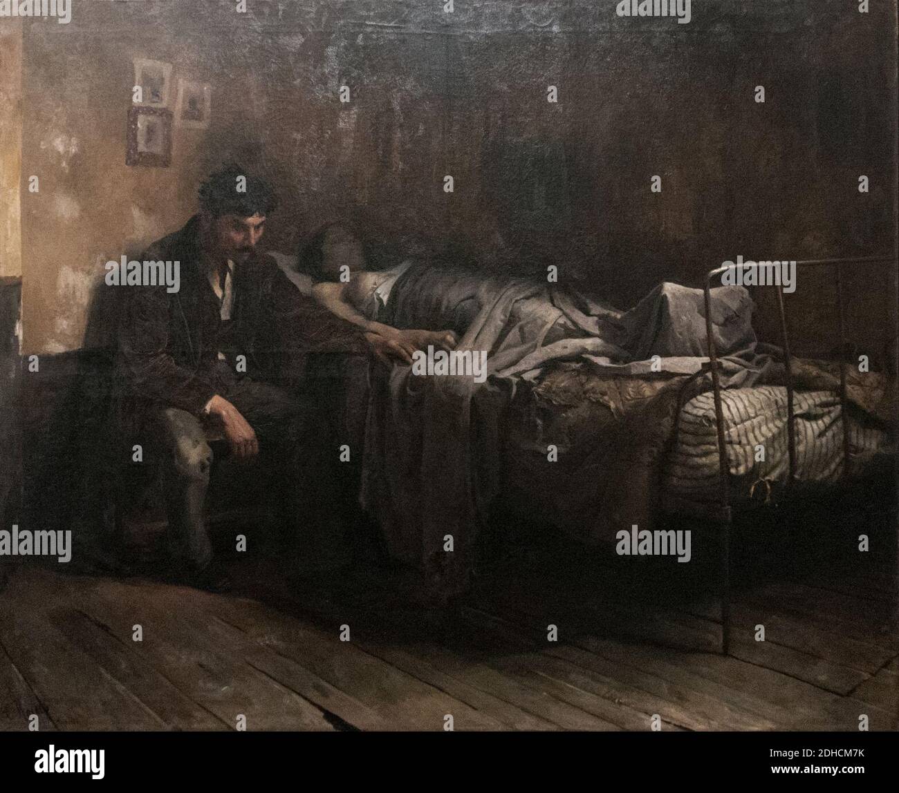 La miseria (1886). Cristobal Rojas Stock Photo - Alamy