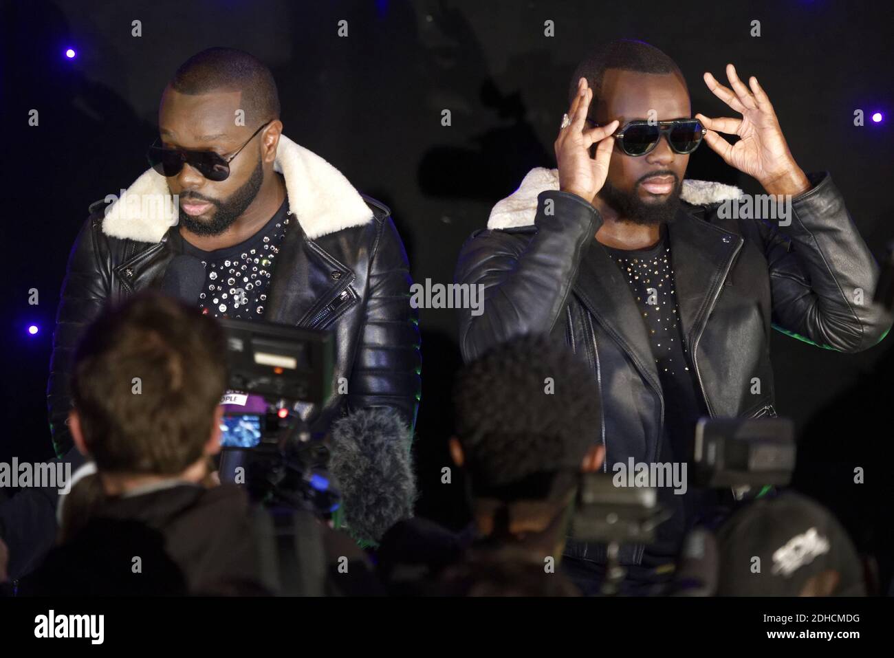 French rapper Maitre Gims (Gandhi Djuna) unveils his wax figure at the ...